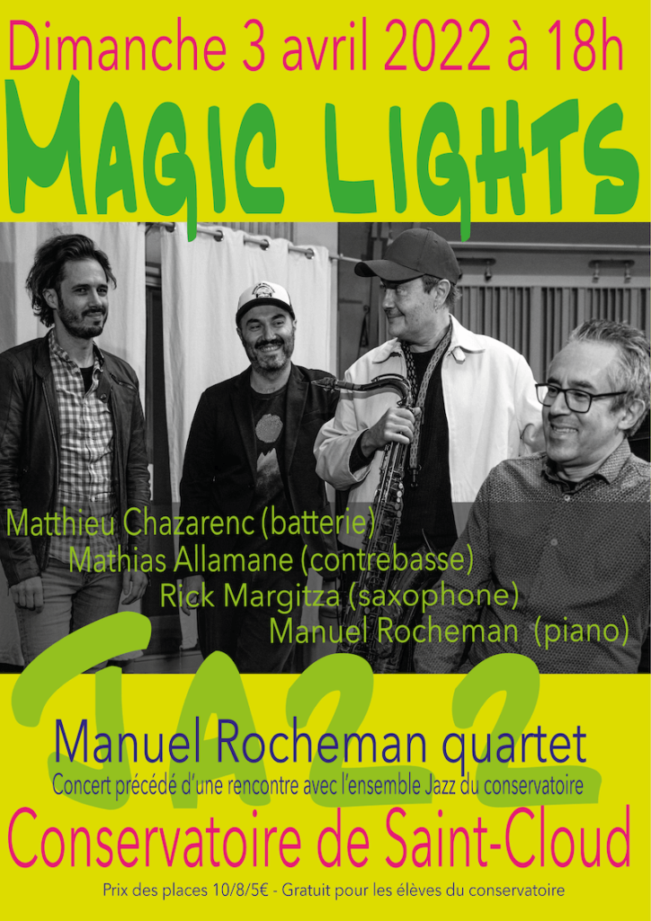 Quartet de Manuel Rocheman dimanche 3 avril 2022Auditorium ...